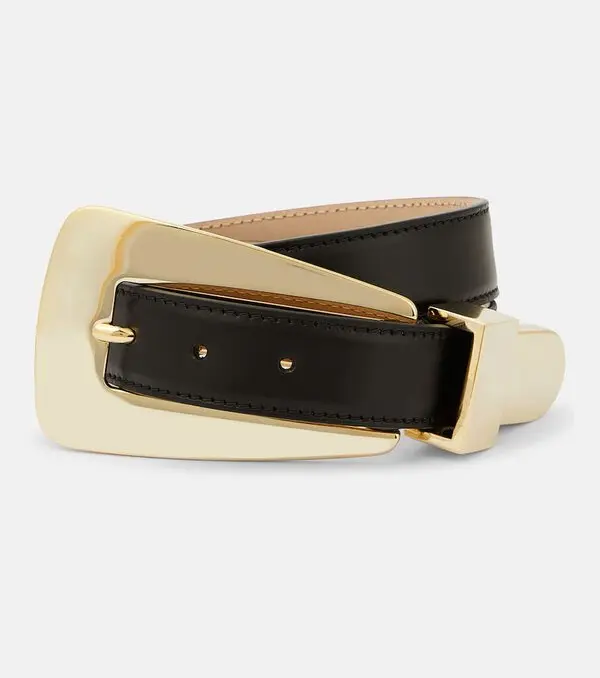 Khaite Lucca Leather Belt - Black