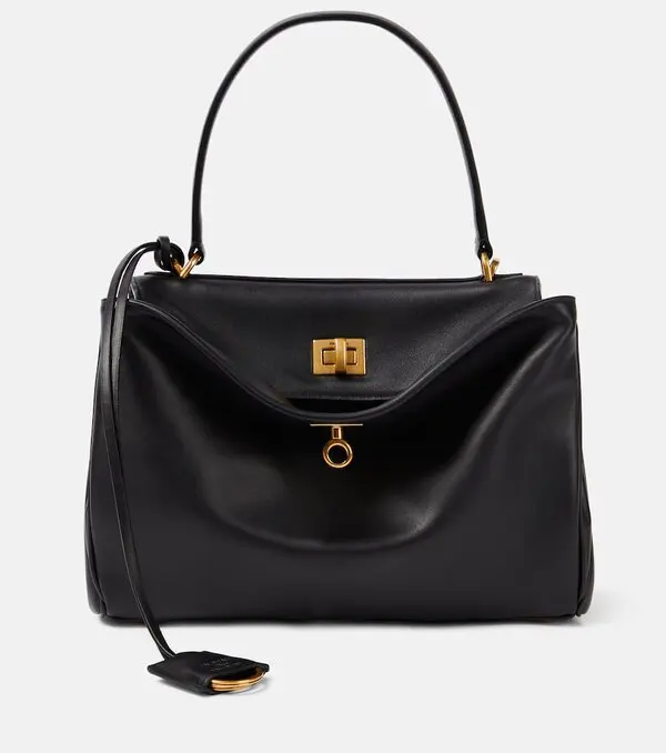 Balenciaga Rodeo Small Leather Tote Bag - Black