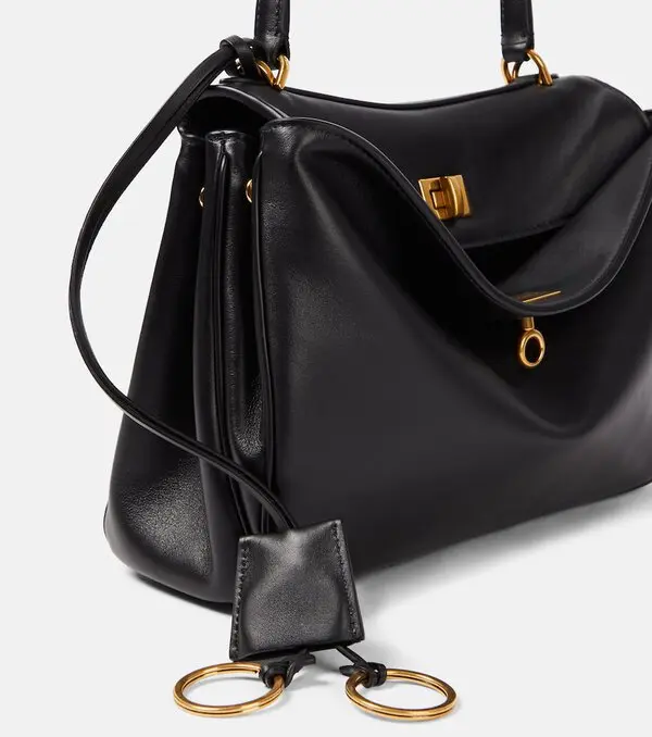 Balenciaga Rodeo Small Leather Tote Bag - Black