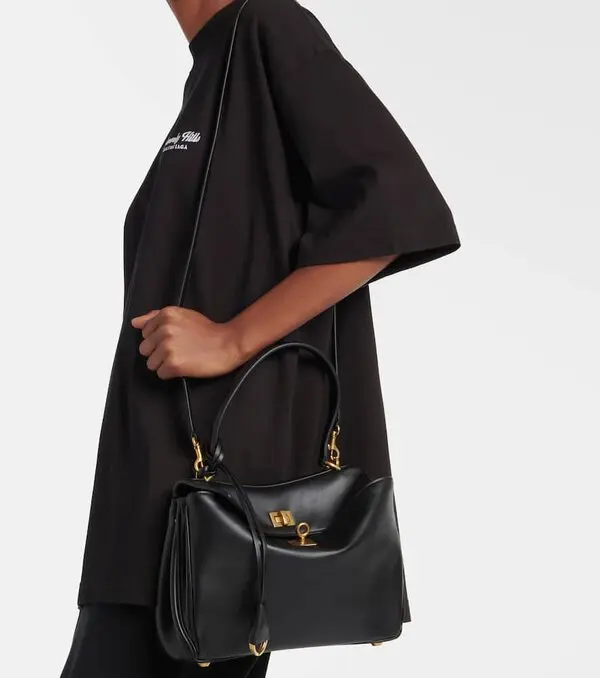 Balenciaga Rodeo Small Leather Tote Bag - Black