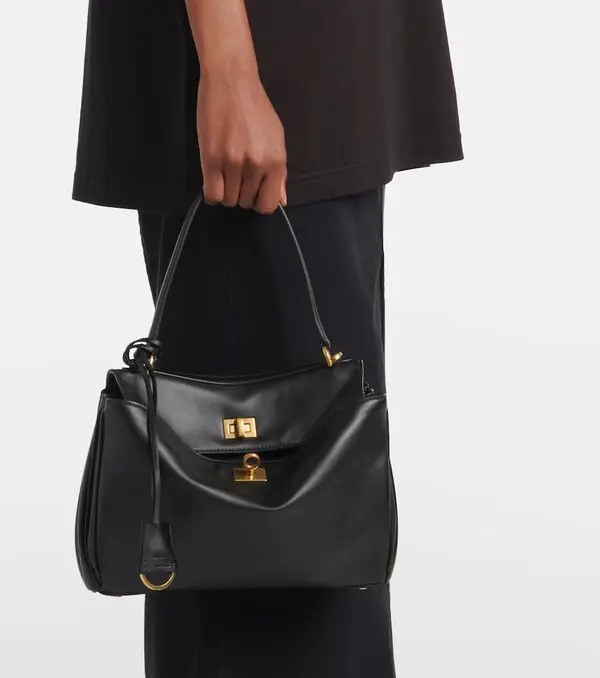 Balenciaga Rodeo Small Leather Tote Bag - Black