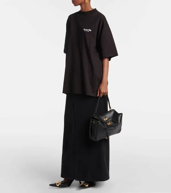 Balenciaga Rodeo Small Leather Tote Bag - Black