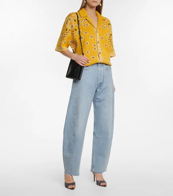AGOLDE Luna High-rise Barrel-leg Jeans - Blue