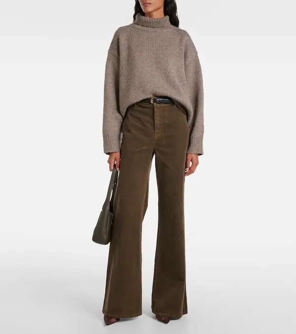 NILI LOTAN Tabitha Cashmere Turtleneck Sweater - Brown