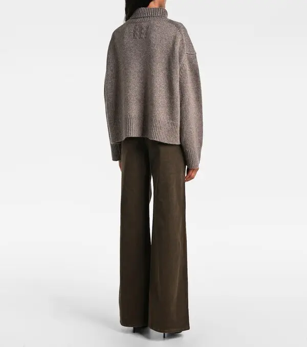 NILI LOTAN Tabitha Cashmere Turtleneck Sweater - Brown