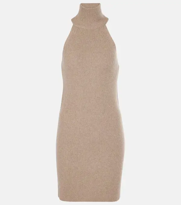LISA YANG Carmen Ribbed-knit Cashmere Minidress
