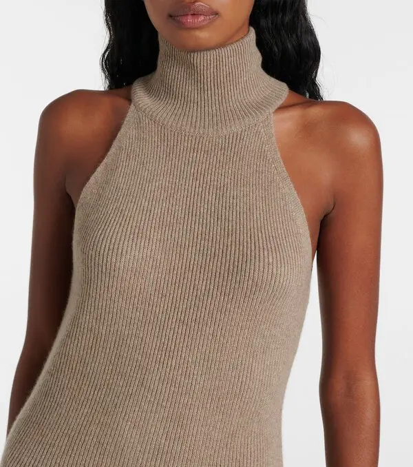 LISA YANG Carmen Ribbed-knit Cashmere Minidress
