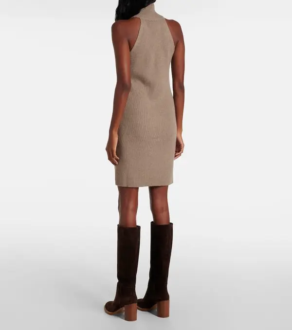 LISA YANG Carmen Ribbed-knit Cashmere Minidress