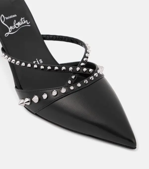 CHRISTIAN LOUBOUTIN Tatoosh 70 Studded Leather Mules - Black