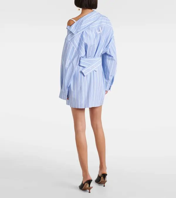 Jacquemus Striped Cotton Shirt Dress