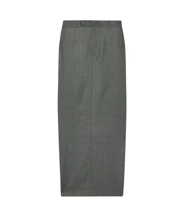 BETTTER Office Party Asymmetric Wool-blend Skirt