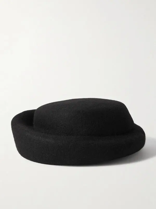 GIGI BURRIS MILLINERY Laura Wool-felt Pillbox Hat - Black