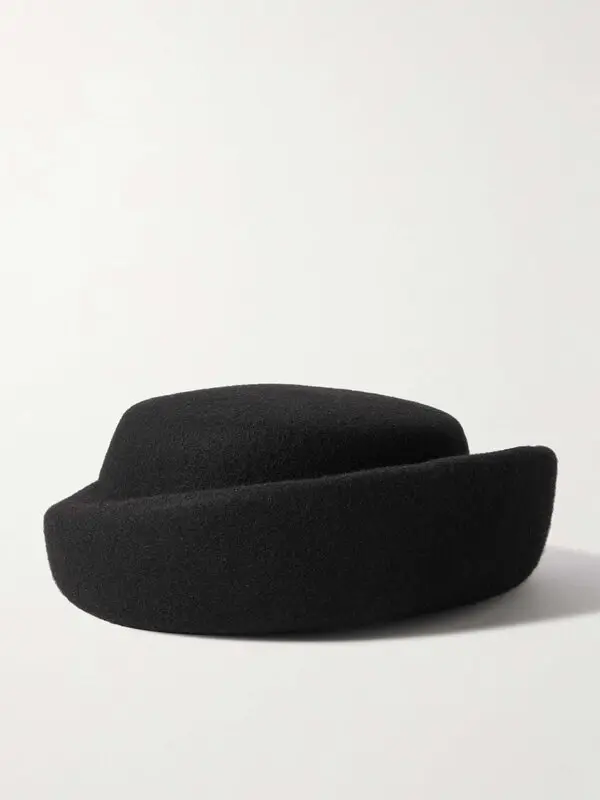 GIGI BURRIS MILLINERY Laura Wool-felt Pillbox Hat - Black