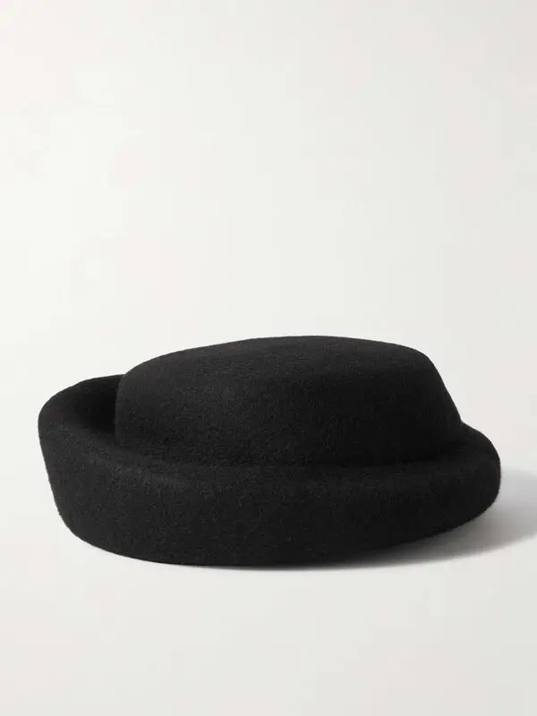 GIGI BURRIS MILLINERY Laura Wool-felt Pillbox Hat - Black