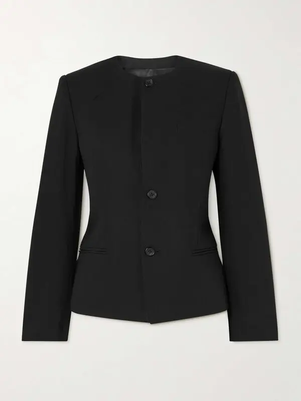 BETTTER Cropped Grain De Poudre Wool Blazer