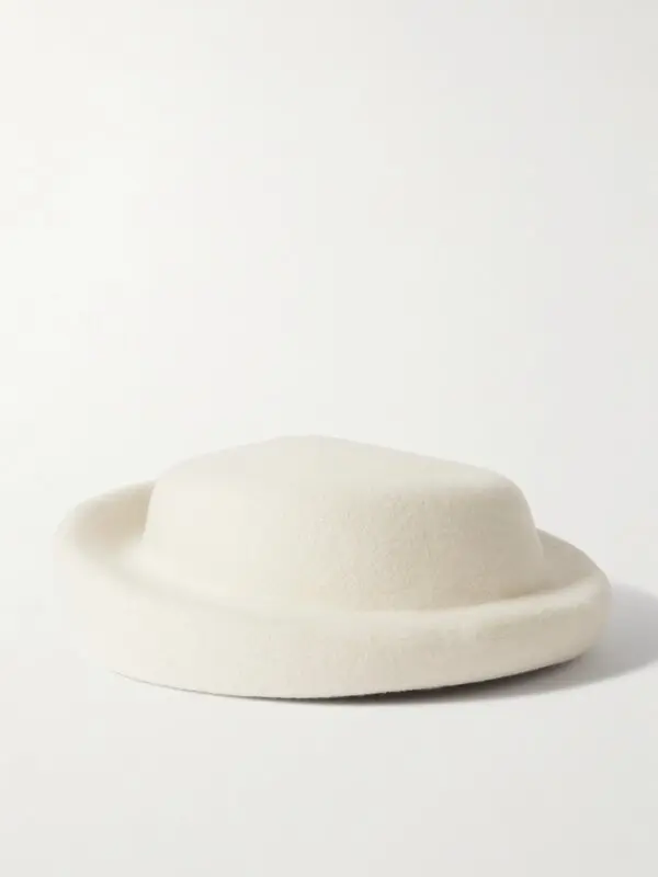 GIGI BURRIS MILLINERY Laura Wool-felt Pillbox Hat - Neutrals