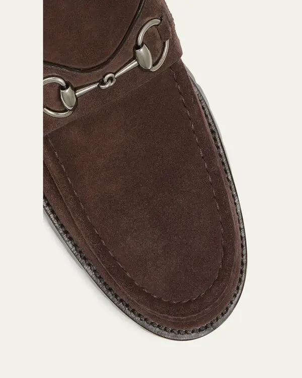 Gucci Sylke Suede Bit Lug-sole Chukka Boots - Cocoa