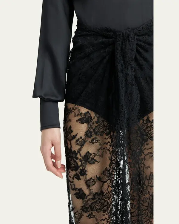 Dolce & Gabbana Chantilly Lace Maxi Skirt