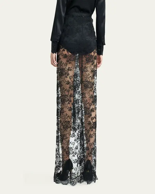 Dolce & Gabbana Chantilly Lace Maxi Skirt
