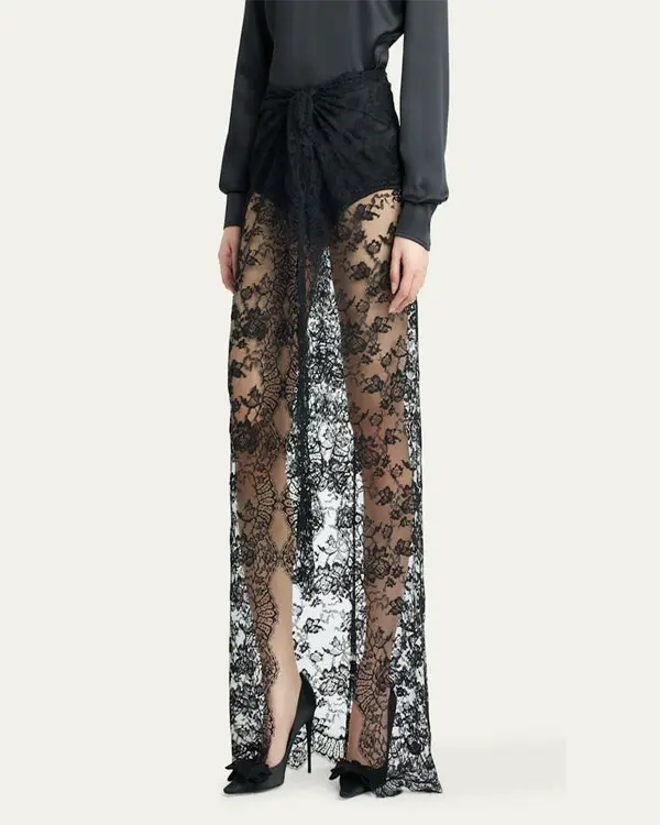 Dolce & Gabbana Chantilly Lace Maxi Skirt