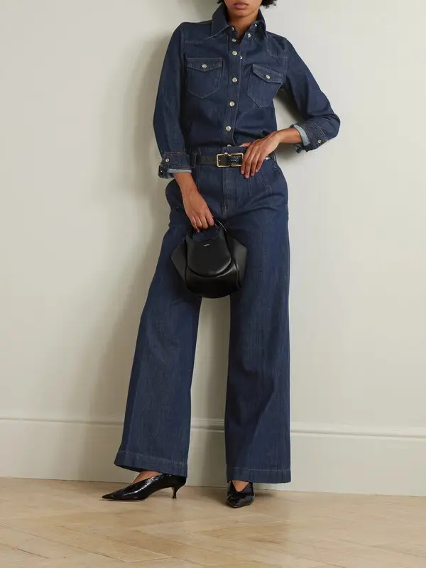 FRAME High-rise Wide-leg Recycled Jeans