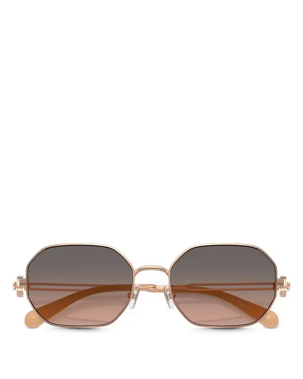 Tory Burch Oval Sunglasses - Rose Gold