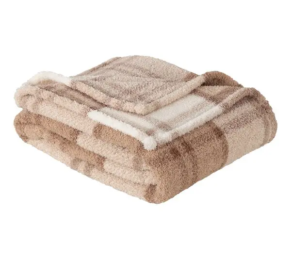 BERKSHIRE BLANKET Berkshire Retro Plaid Plush 60x70 Throw