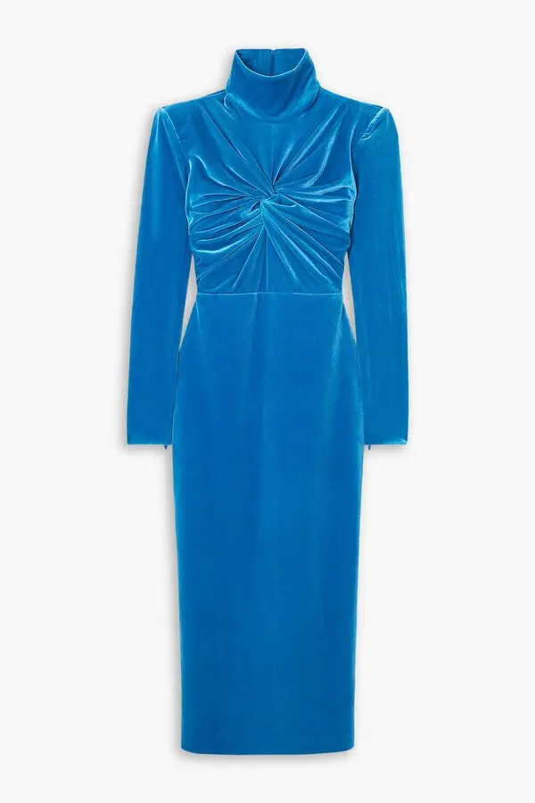 Alex Perry Preston Twisted Velvet Midi Dress