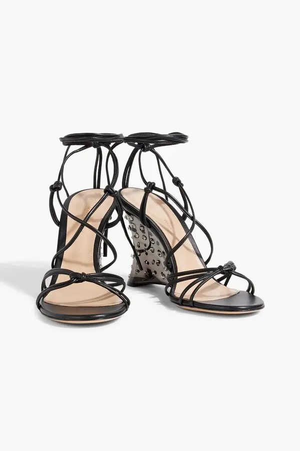 GIANVITO ROSSI Embellished Wedge Sandals