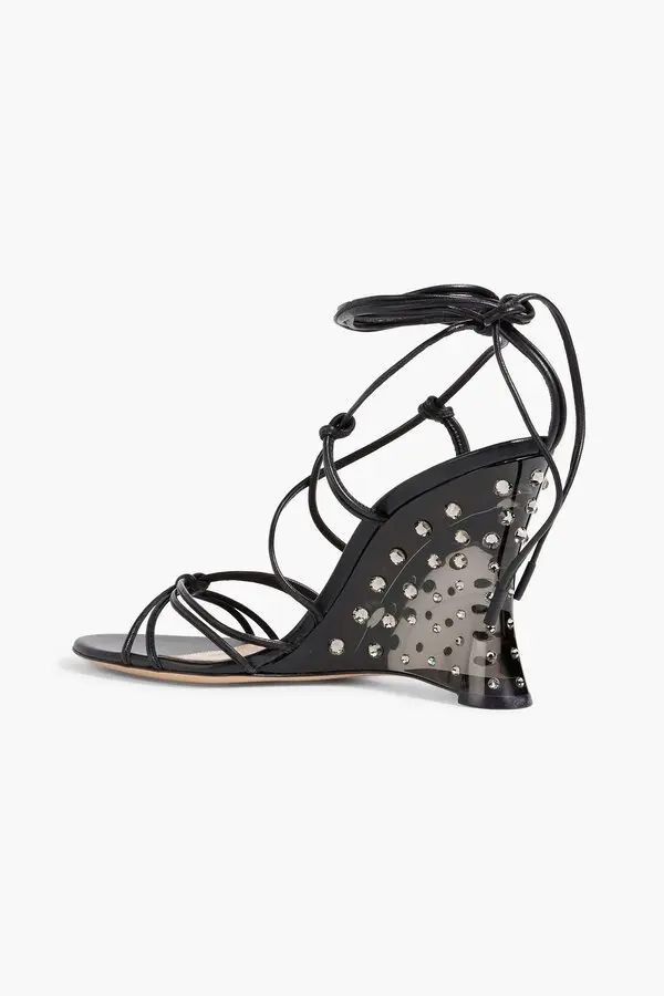 GIANVITO ROSSI Embellished Wedge Sandals
