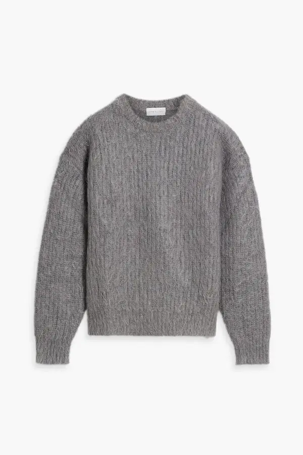 John Elliott Brushed Ribbed-knit Sweater