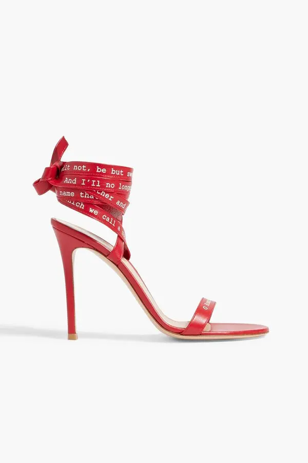 GIANVITO ROSSI Oh Romeo Printed Leather Sandals