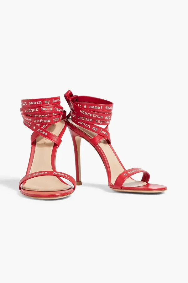 GIANVITO ROSSI Oh Romeo Printed Leather Sandals