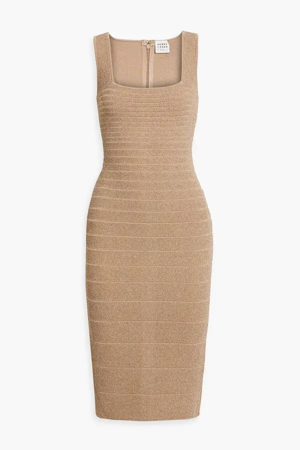 Herve Leger Metallic Bandage Dress