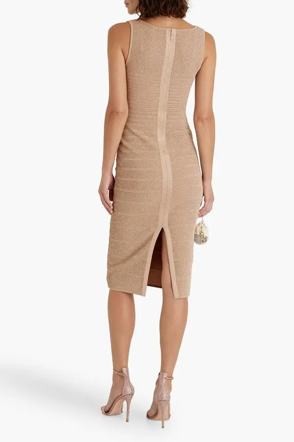 Herve Leger Metallic Bandage Dress