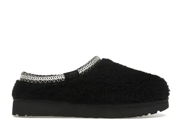 UGG Tasman Maxi Curly Slipper - Black