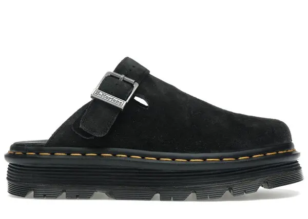 Dr. Martens Zebzag Suede Slingback Platform Mule - Black