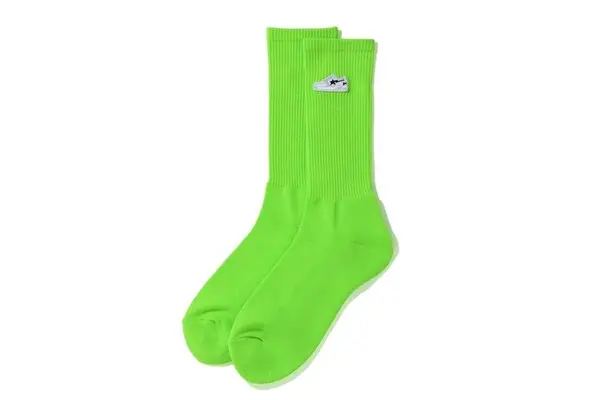 A BATHING APE Bapesta One Point Socks - Green