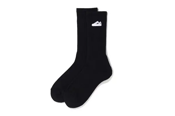 A BATHING APE Sta One Point Socks - Black