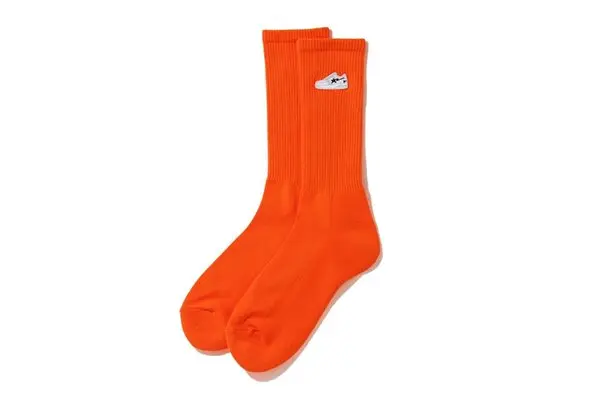 A BATHING APE Sta One Point Socks - Orange