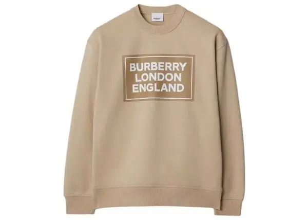 Burberry Santo Logo Crewneck Sweater - Soft Fawn