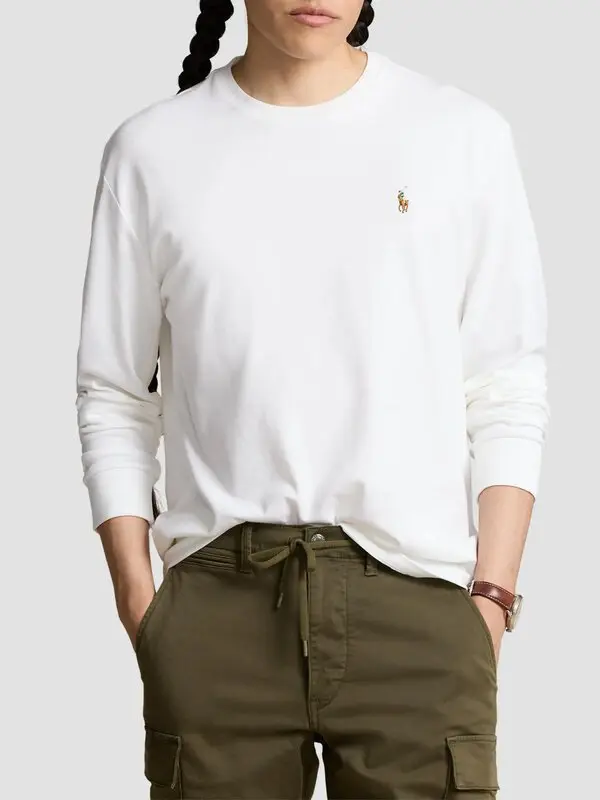 Polo Ralph Lauren Pima Cotton Long-sleeve Shirt - White