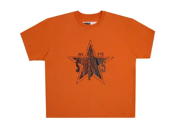 SP5DER Big Star Tee Shirt - Red/orange