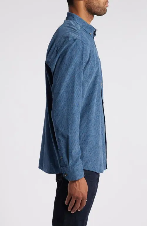 Johnston & Murphy Overdye Print Corduroy Button-down Shirt