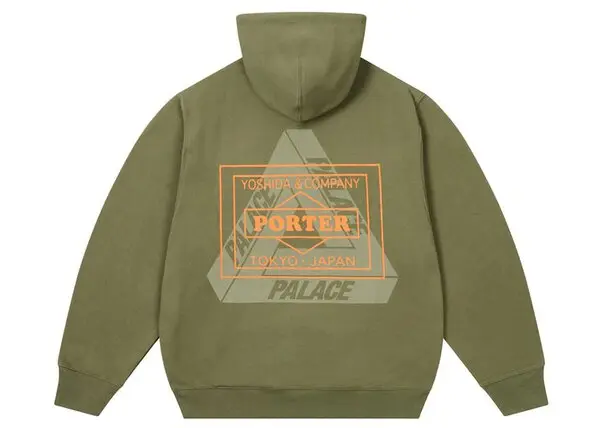PALACE X Porter Logo Hood - Olive