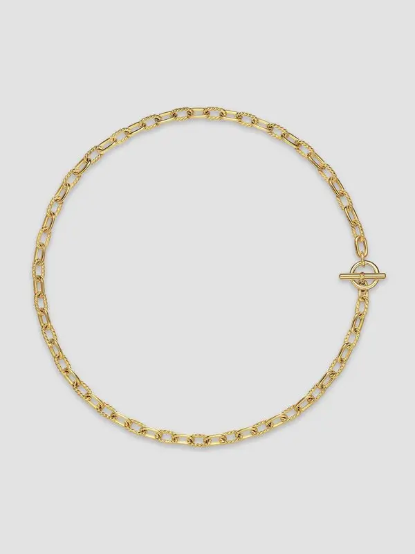 David Yurman Dy Madison Toggle Chain Necklace In 18k Yellow 5.5mm - Gold