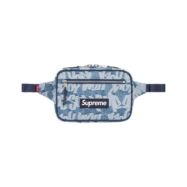 Supreme Fat Tip Jacquard Denim Waist Bag - Blue