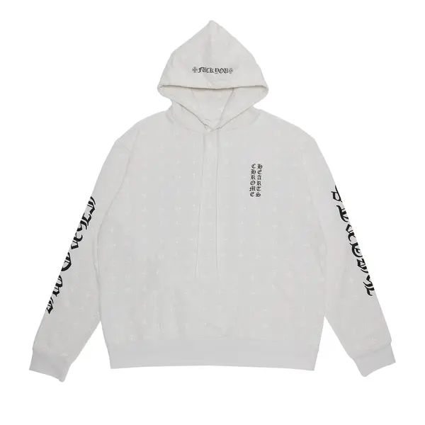 Chrome Hearts Plus Cross Horseshoe Pullover Hoodie - White