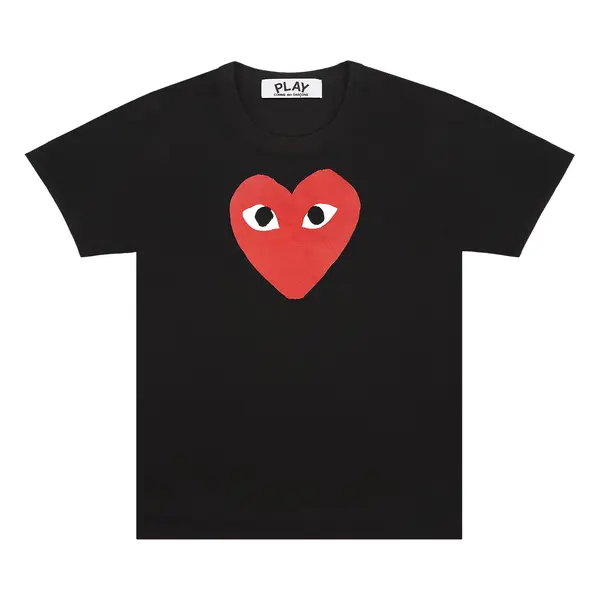 Play Comme Des Garcon Heart T-shirt - Black