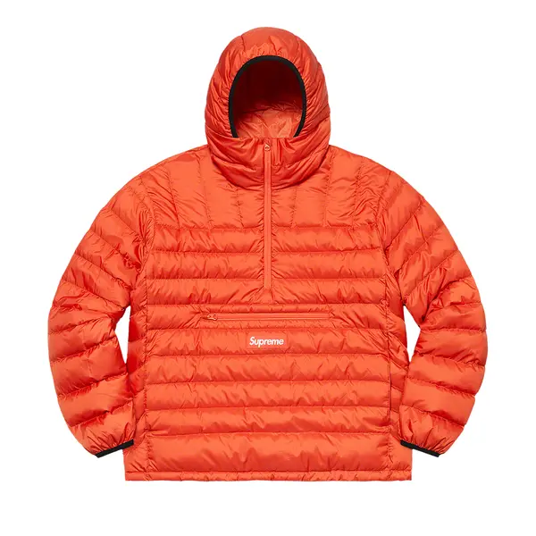 Supreme Micro Down Half Zip Hooded Pullover 'dark - Orange